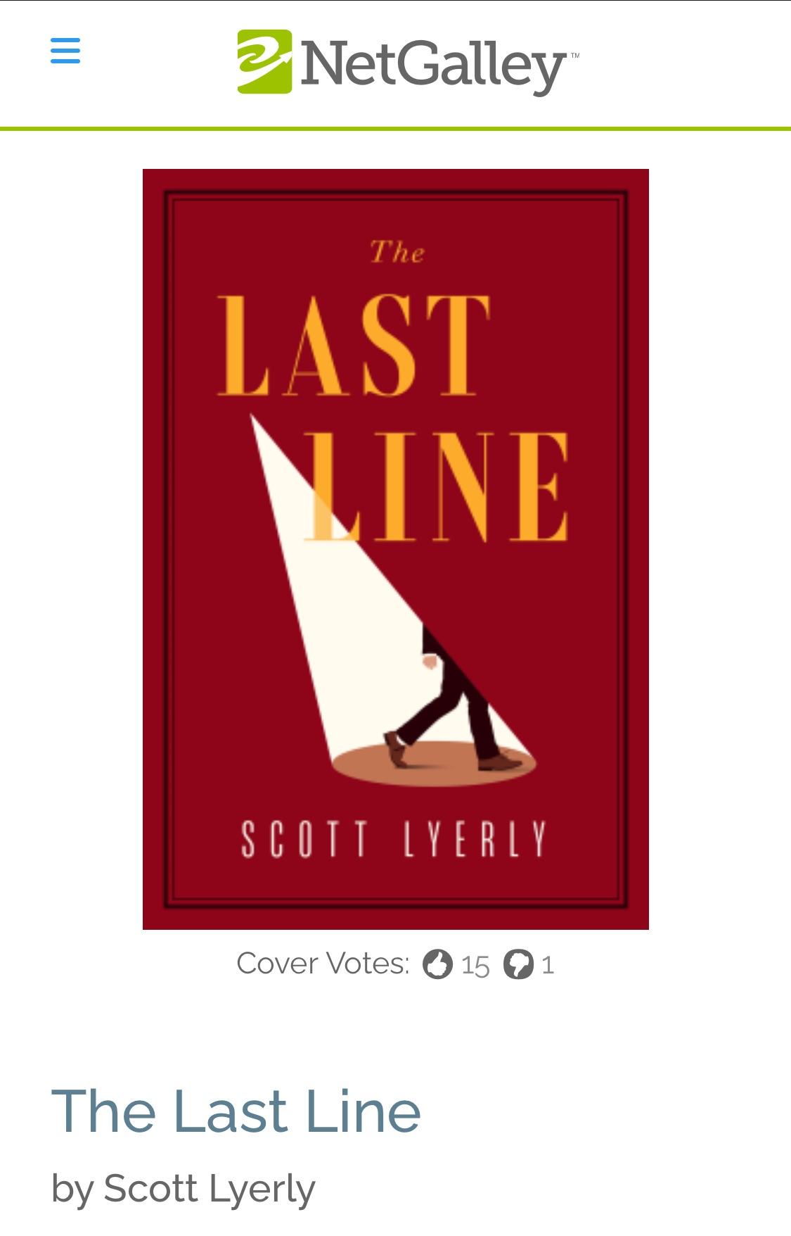 THE LAST LINE is on NetGalley – Scott Lyerly